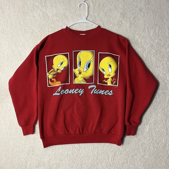 Warner Bros. | Tops | Vintage Looney Tunes Tweety Bird Sweatshirt Adult ...
